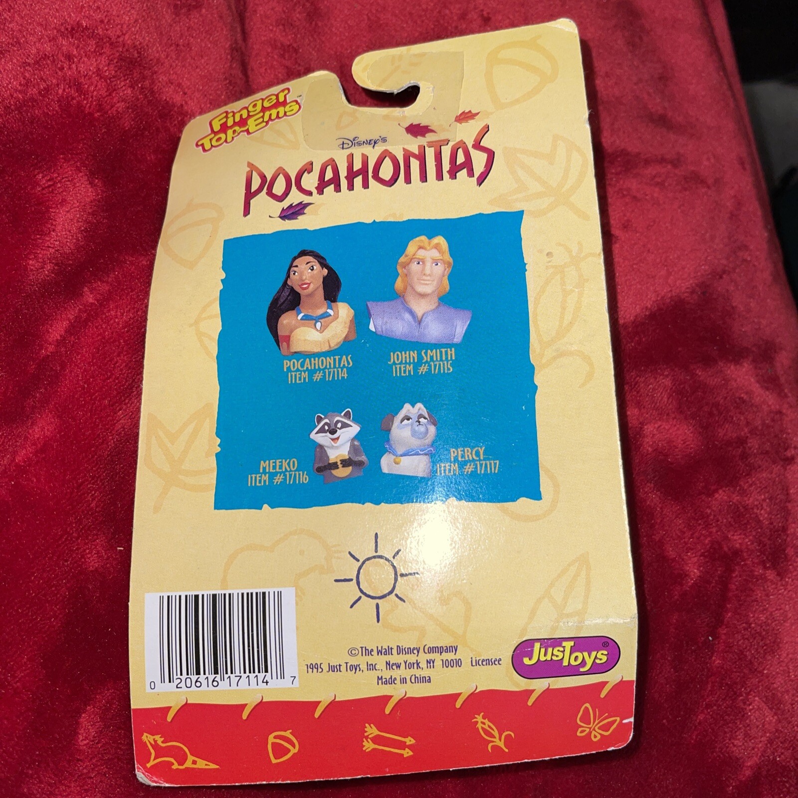 1995 Disney Pocahontas Finger Top-Ems Finger Puppet- NIP- Just Toys | eBay