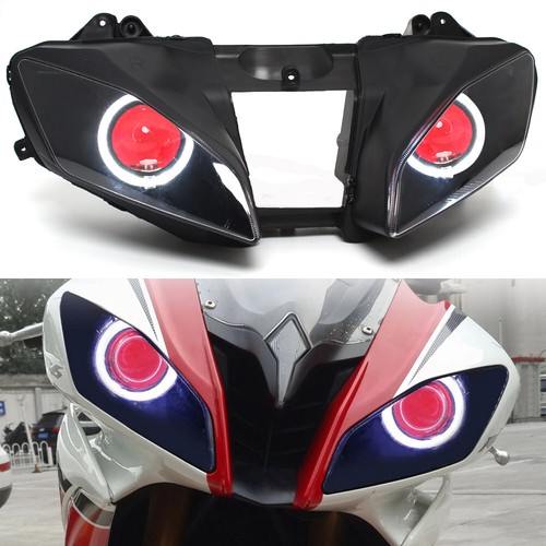 Fully Assembled Headlight Red Devil White Angel Eyes For Yamaha YZF R6 ...