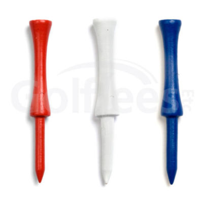 100 x 3 1/4" Wooden Step Down Tees - Red White Blue Mix | eBay