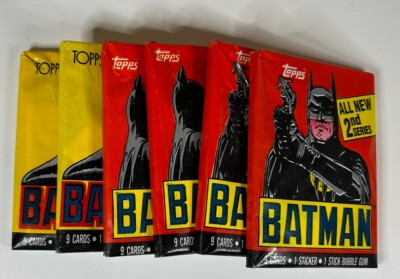 1989 TOPPS BATMAN Movie Cards Unopened Wax 2 Packs Series 1, 4 Packs ...