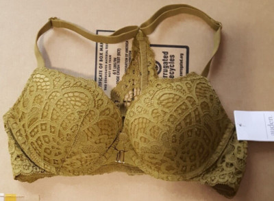 Auden Green The Radiant Lace Padded Push Up Bra Racerback Underwire ...