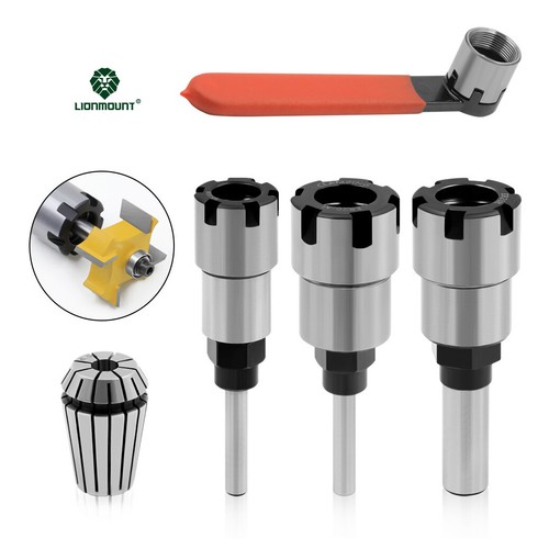5PCS Set Extension Rod Collet Chuck ER20 ER16 Adapter Cutter Spring Nut ...