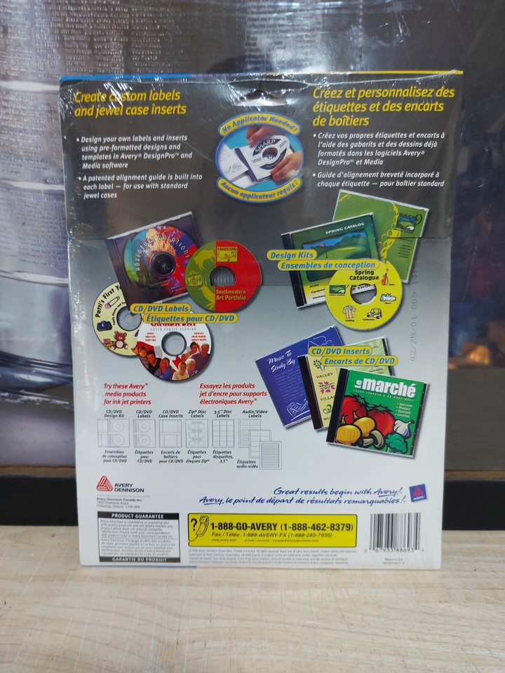 Avery CD/DVD Case Insert Blank Printable New 08693 | eBay