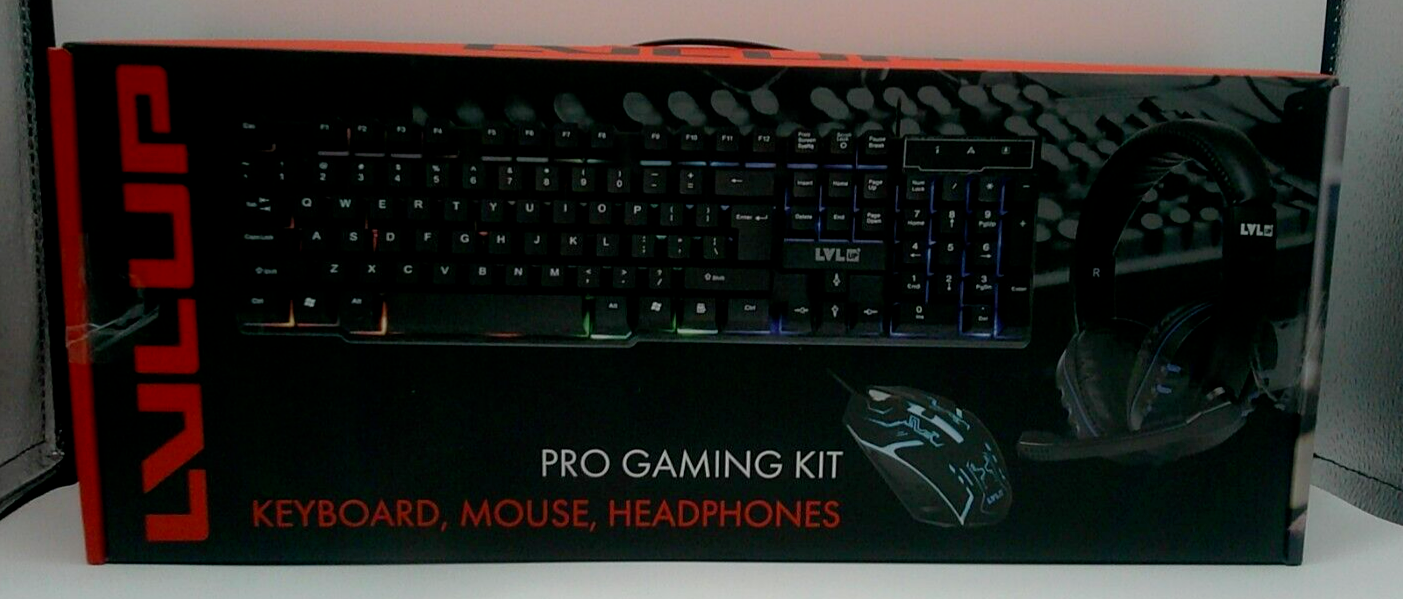 LVL Up Pro Gaming Kit Bundle Mouse Keyboard Headset Headphones LED ...