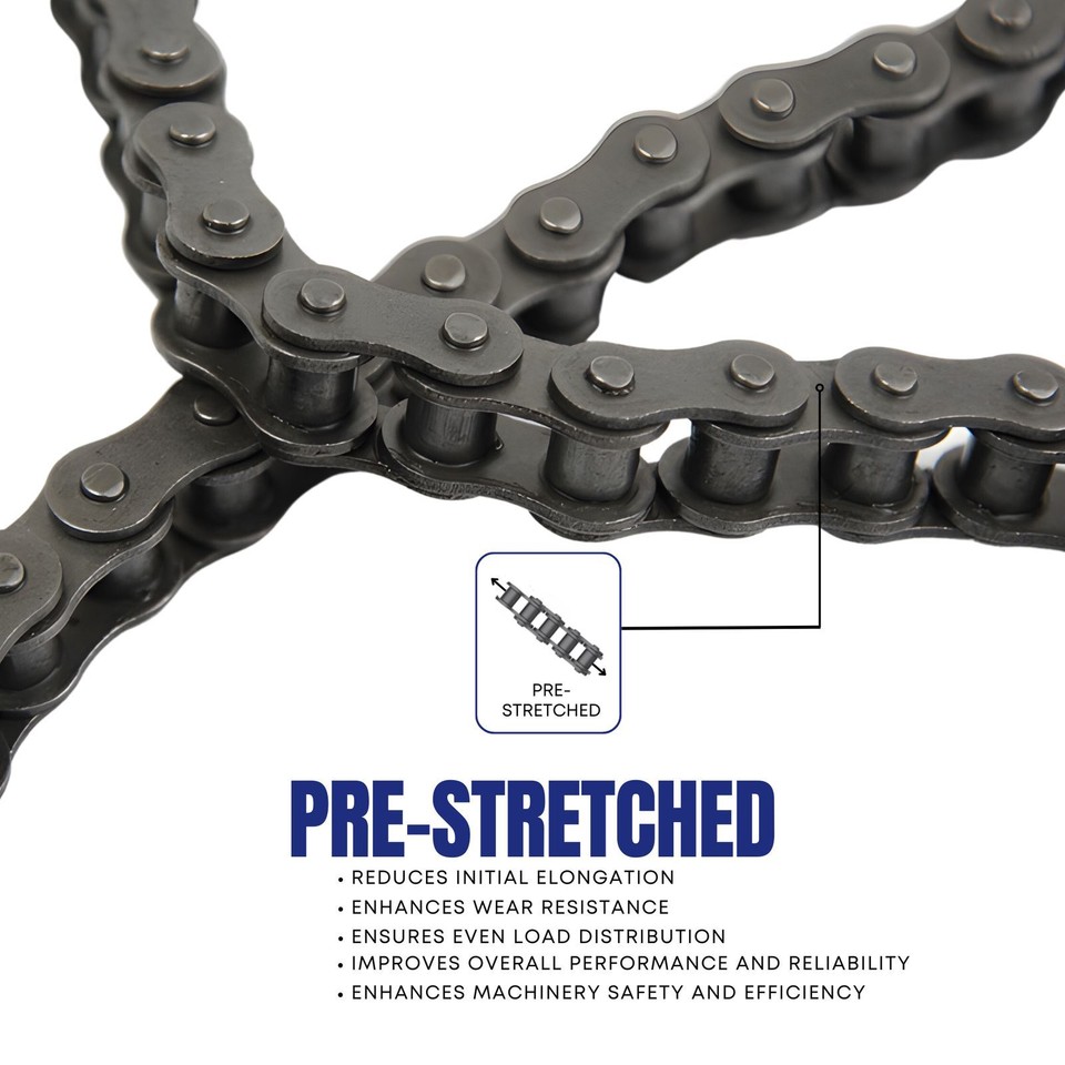 #60H Heavy Duty Roller Chain 10 Feet with 1 Connecting Link | eBay