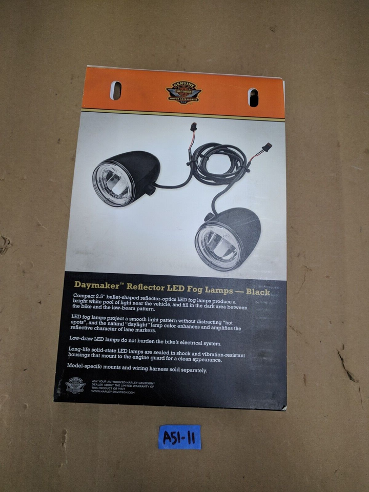 Harley-Davidson Daymaker Reflector LED Fog Lamps Black Housing 68000092 ...