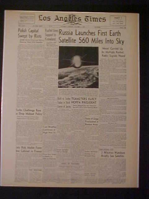 Sputnik 1957 Newspaper