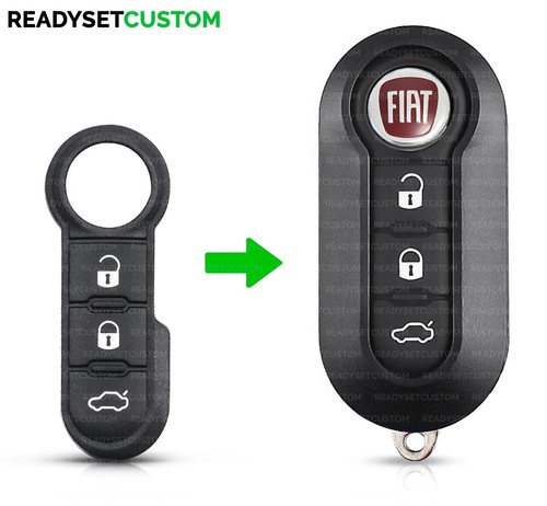 Fiat 500 3 Button Pad Replacement For Remote Key Fob | Abarth, 500L ...