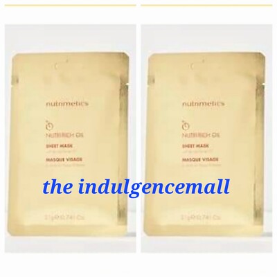Nutrimetics Nutri-Rich Oil Sheet Mask x2 RRP$30 FREE SHIPPING | eBay ...