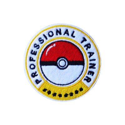 Pokemon Patch Trainer PokeBall Embroidered Iron-On 2.5" | eBay