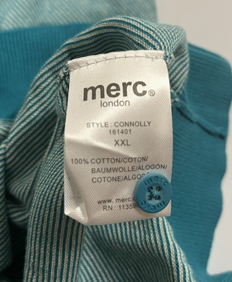 Merc London XXL 100% Cotton Knit Turquiose Sweater Shirt New w Tags ...