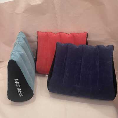 TOUGHAGE Multifunctional Inflatable Triangular Pillow Positions Support ...