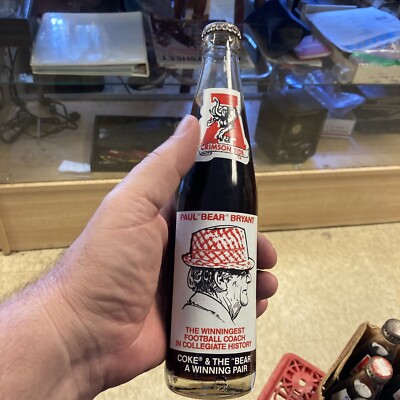 Coca Cola Bear Bryant Alabama 315 Career Wins Commemorative Full Coke ...