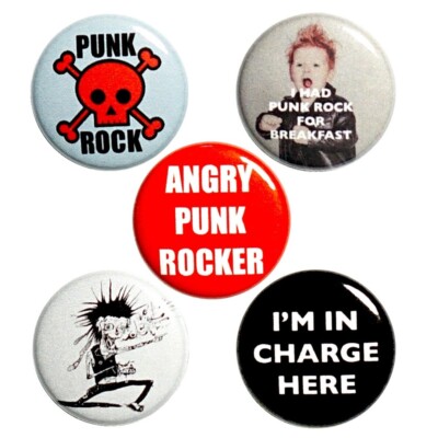 Vintage 80s 90s Style Pin Buttons Lot of Sarcastic Punk Rock Buttons 1 ...
