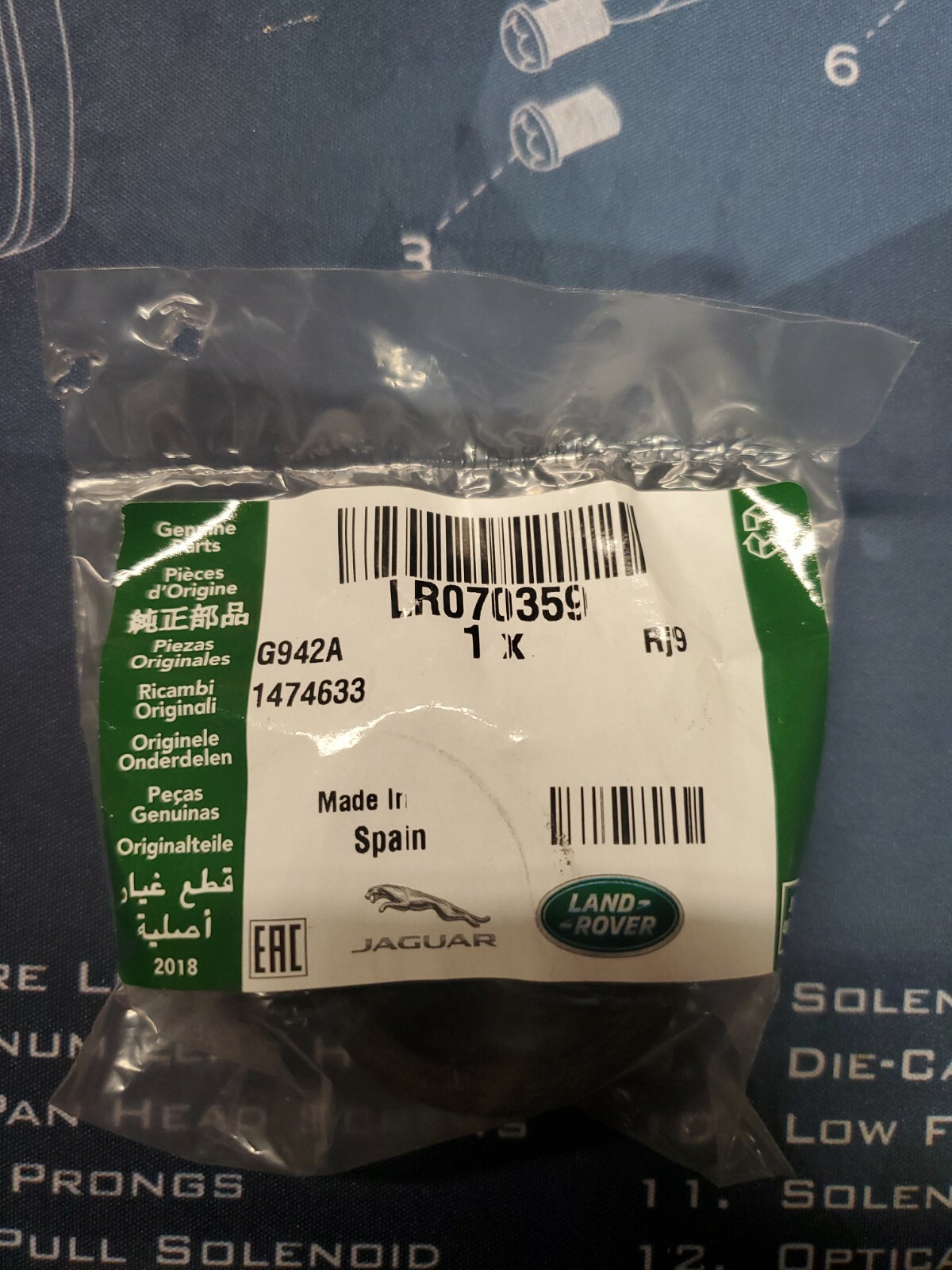 GENUINE LAND ROVER GASKET Solenoid Engine Variable 2.0L 16V PETROL ...