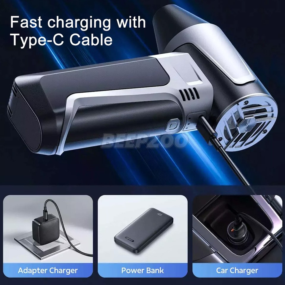 Turbo Fan Electric Handheld Portable Car Cordless Leaf Blower Mini Jet ...