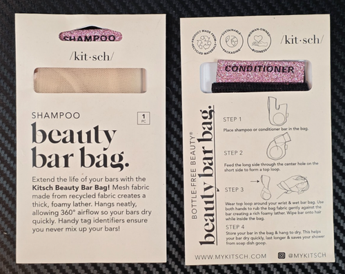 Kitsch Shampoo & Conditioner Beauty Bar Bag Blush/Black Bottle Free ...