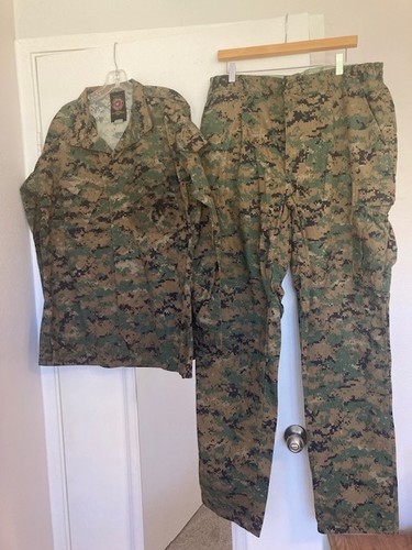 USMC UNIFORM - MCCUU - WOODLAND MARPAT - LARGE LONG | eBay