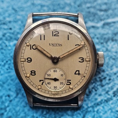 Vintage Unitas WW2 British Military ATP Hand-Winding Men's Wristwatch ...