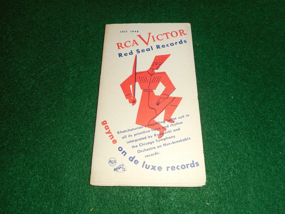 RCA Victor Records Red Seal Records July 1948 record catalog | eBay