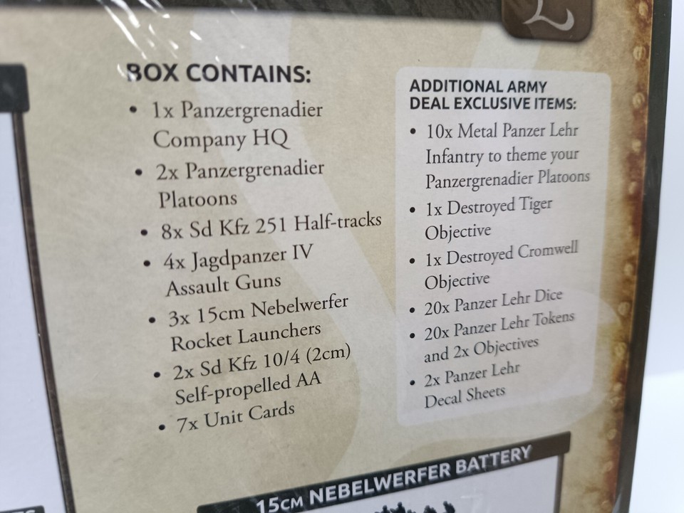 Flames of War GEAB26 Panzer Lehr Division Set with Vehicles, Infantry ...