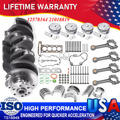 2.4L Engine Rebuild Overhaul Kit w/ Crankshaft & Rods For Buick ECOTEC ...