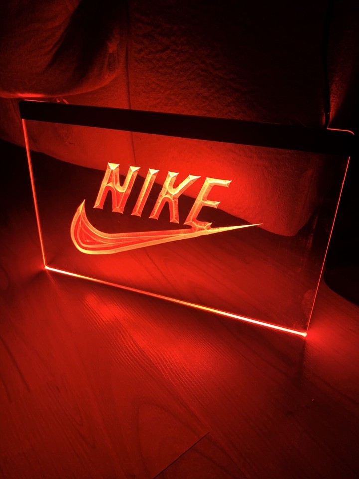 NIKE LED NEON RED LIGHT SIGN 8x12 | eBay