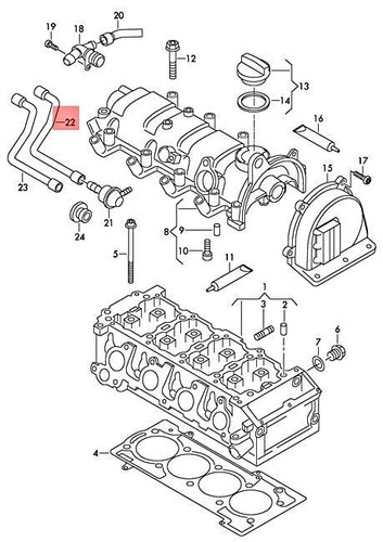Genuine VW SEAT AUDI SKODA Beetle Cabrio Cabriolet Bettle Vent Hose ...