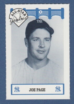 JOE PAGE 1992 Wiz American Express All Star PROMO NY Yankees Mini Card ...