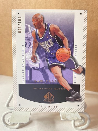 2002-03 SP Authentic Limited Bucks Basketball Card #47 Sam Cassell 003/ ...