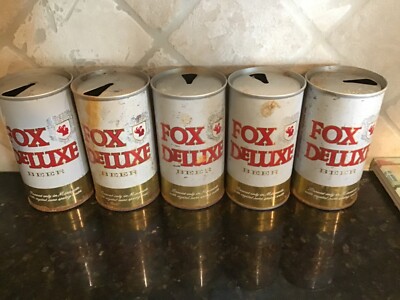 Fox Deluxe Beer Empty Beer Can 12oz STEEL lot of 5 | eBay