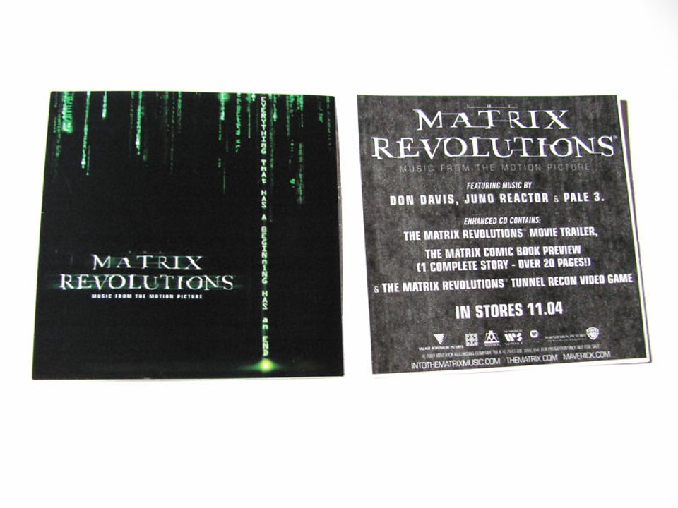 MATRIX Revolutions Soundtrack Music Board Bike Sticker | eBay