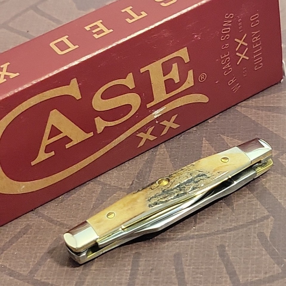 CASE XX Knife Made in USA 5233 SS Small Pen Genuine Stag Handles | eBay