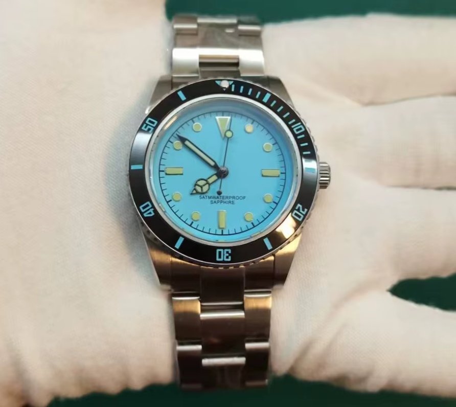 NIB AIMIMO C8204G ALL STEEL JAPAN QUARTZ SPORTS WATCH ICE BLUE SAPPHIRE ...