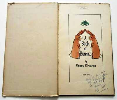 1910 Grace F. Hawes A BOOK OF BUNNIES hand-colored INSCRIBED | eBay