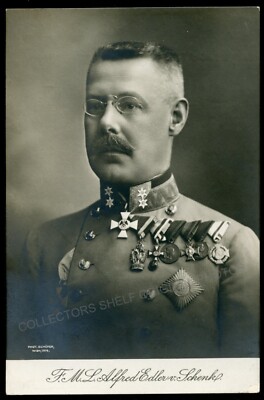 ALFRED VON SCHENK AUSTRIAN GENERAL HAND-SIGNED AUTOGRAPH WWI 1916 PHOTO ...