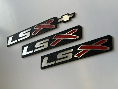 LSX Camaro Rocker Badges x3 CNC Billet LS LS1 LS2 LQ4 LQ9 Emblems IROC ...