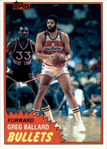 1981-82 Topps Basketball Greg Ballard (A) Washington Bullets #E94 | eBay
