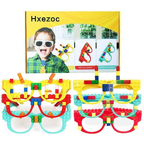 12 Pcs DIY Building Bricks Glasses Building Blocks Games for Kids ...