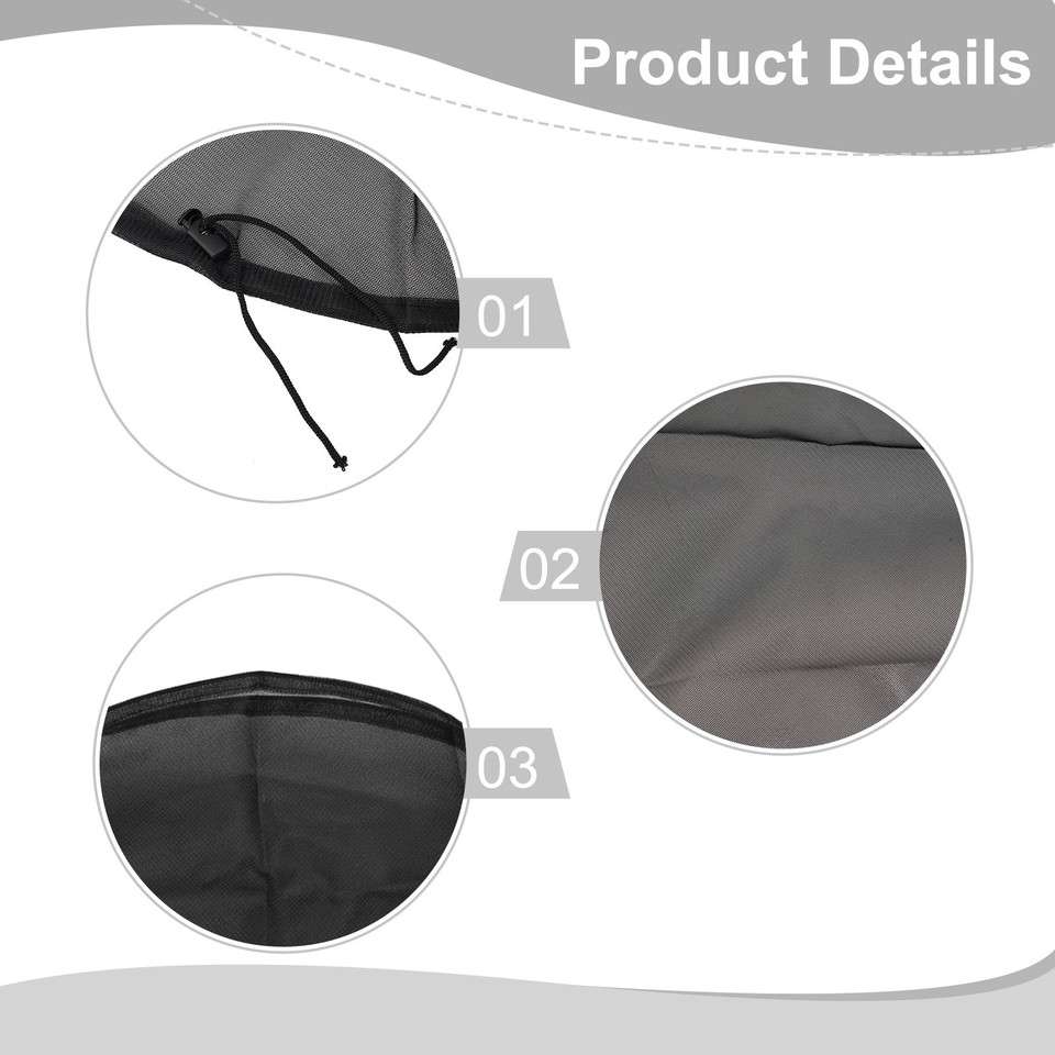 Rain Bucket Cover with Utility Drawstring Easy Install Transparent Mesh ...