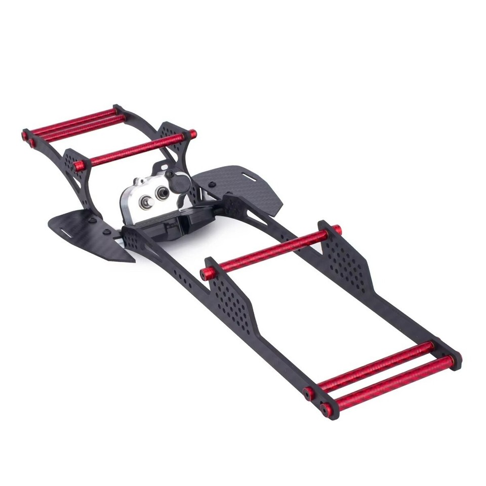 Carbon LCG Chassis Kit w/ Gearbox Shock Absorber for 1/10 RC Crawler ...