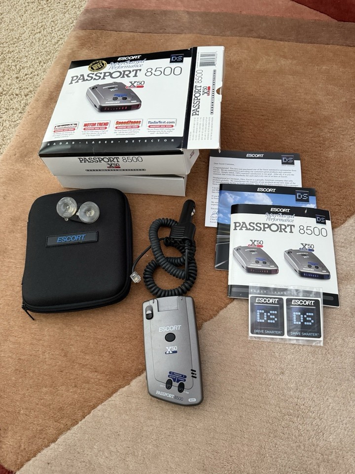 Escort Passport 8500 X50 Red Laser Radar Detector w/ Mount, Power ...