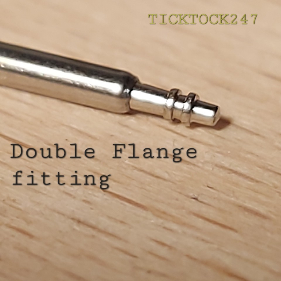 3x Double Flange Spring Bars / Pins For Watch Strap Bracelet Sizes 6mm ...