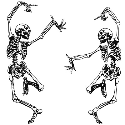 Funny Skeleton Dancing Decals – Stickers for Car, Laptop, | eBay