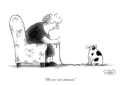 Funny Clever Cat Not Amused By String The New Yorker Cats Sam Gross ...