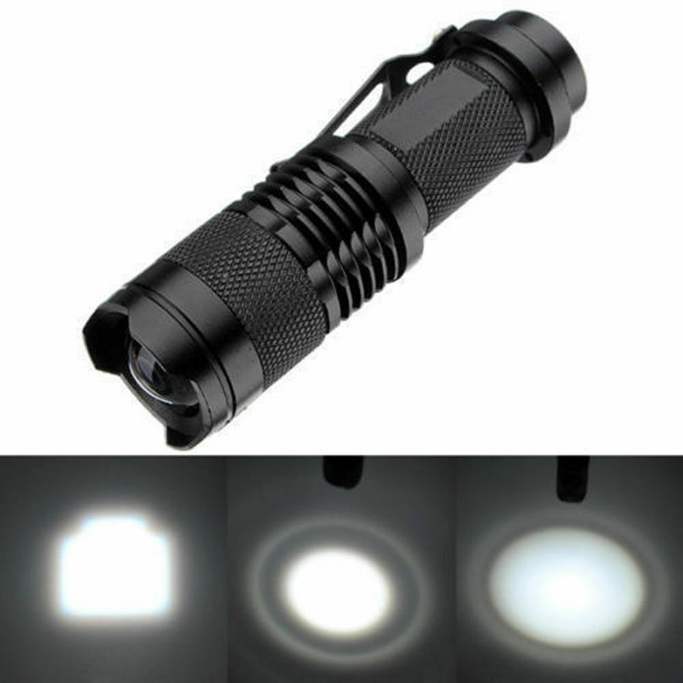6PCS Mini LED Flashlight Torch Adjustable Focus Zoom Light Lamp | eBay