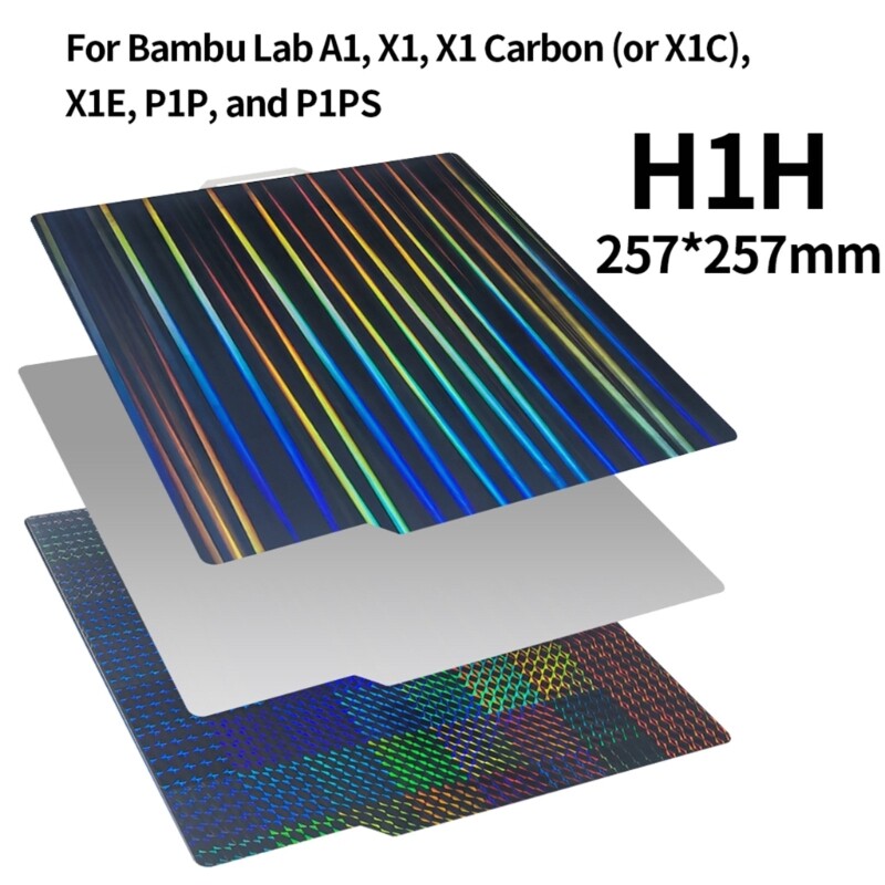 Spring Steel Printing Bed For Lab P1S/X1C Build Plate Double Side ...