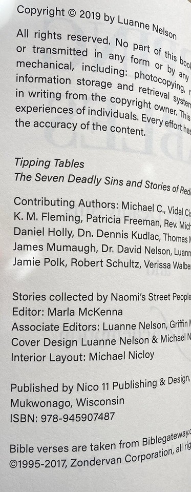 Tipping Tables Seven Deadly Sins by Naomi's Street People 2019 ...