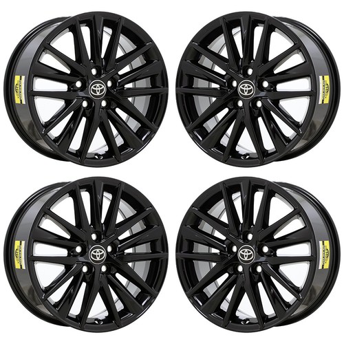 18" TOYOTA CAMRY GLOSS BLACK WHEELS RIMS FACTORY OEM 69133 2021-2024 ...
