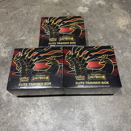 3 X POKEMON SWSH LOST ORIGIN ELITE TRAINER BOX ETB FACTORY SEALED LOT ...